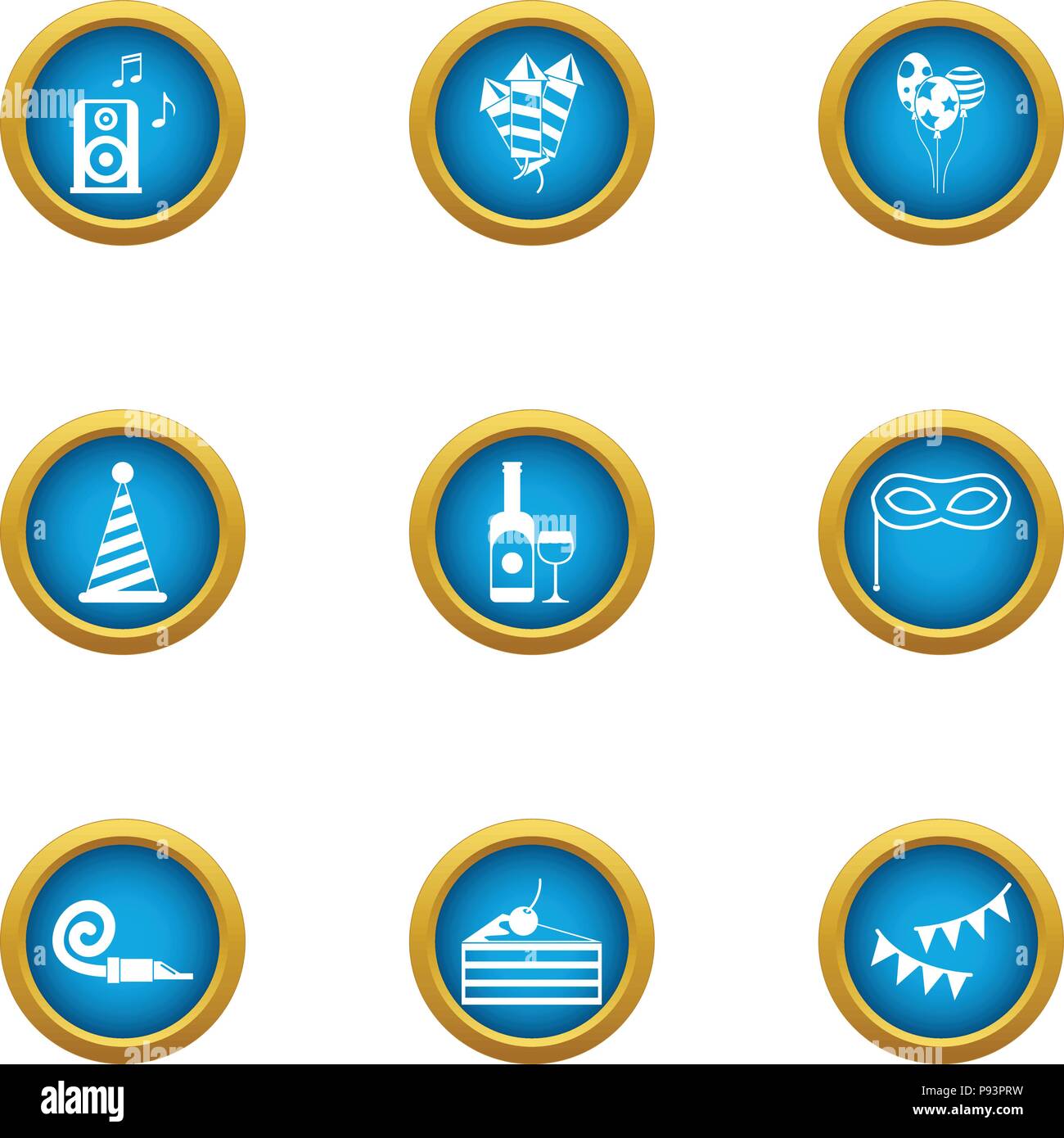 Cheer icons set, flat style Stock Vector Image & Art - Alamy