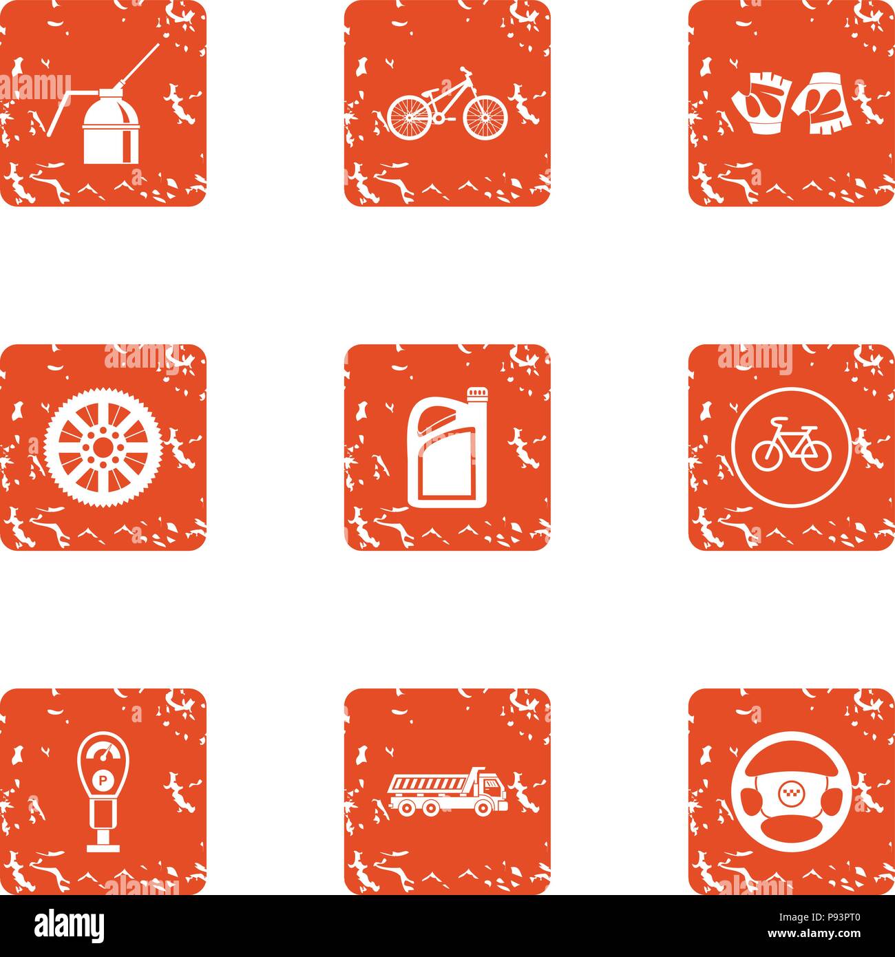 Toll road icons set, grunge style Stock Vector Image & Art - Alamy