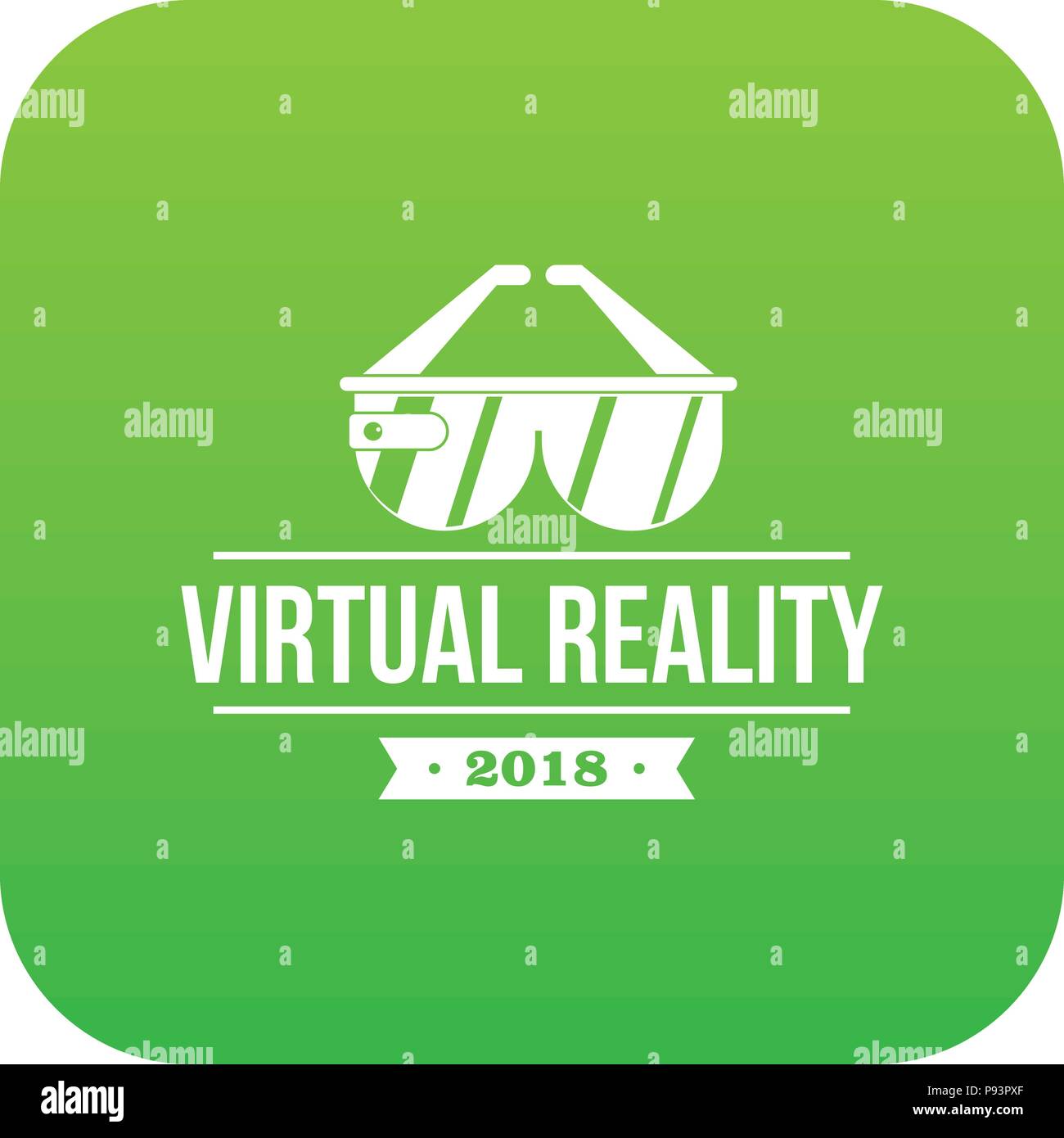 Virtual reality icon green vector Stock Vector Image & Art - Alamy