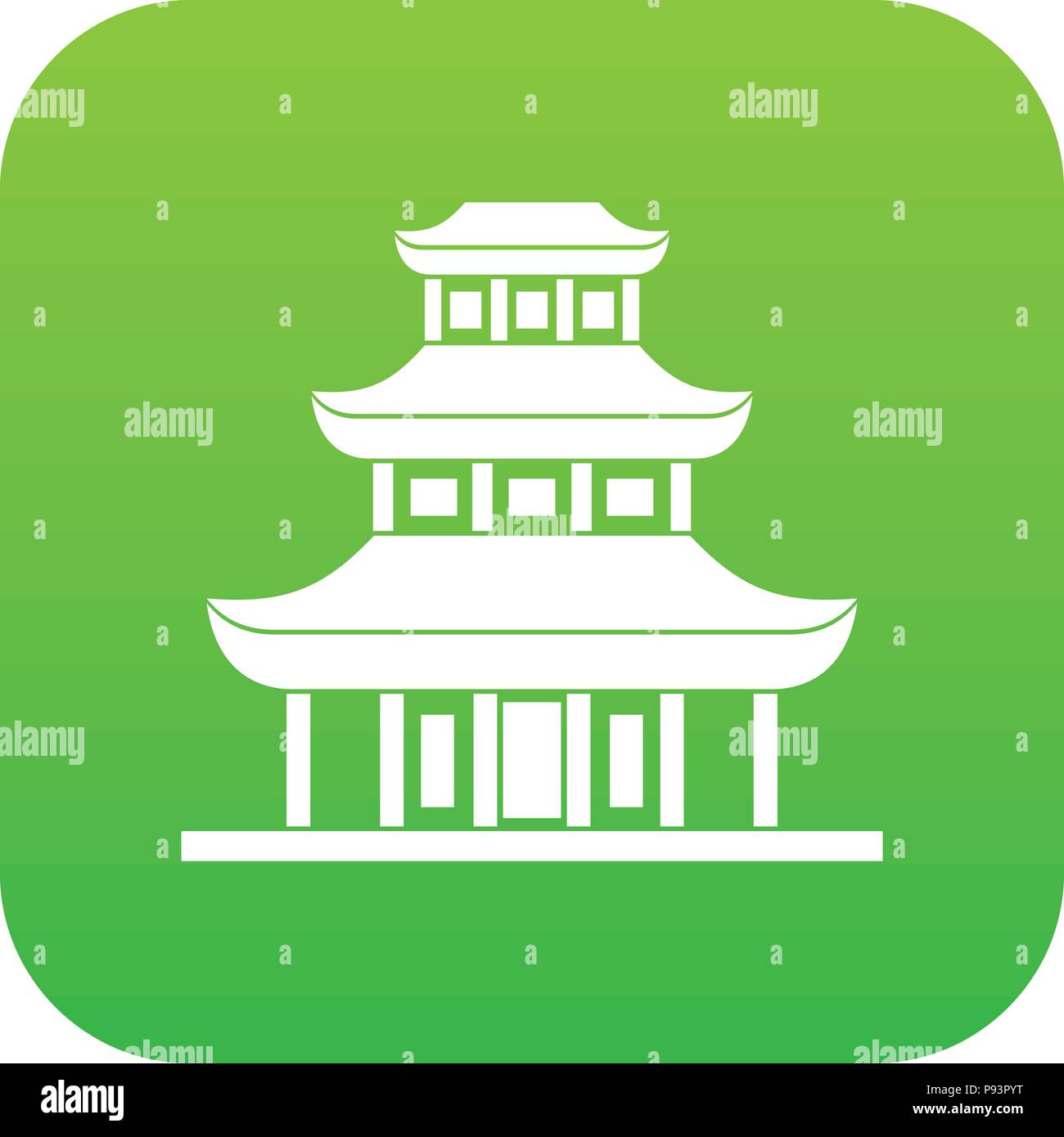 Buddhist temple icon digital green Stock Vector Image & Art - Alamy