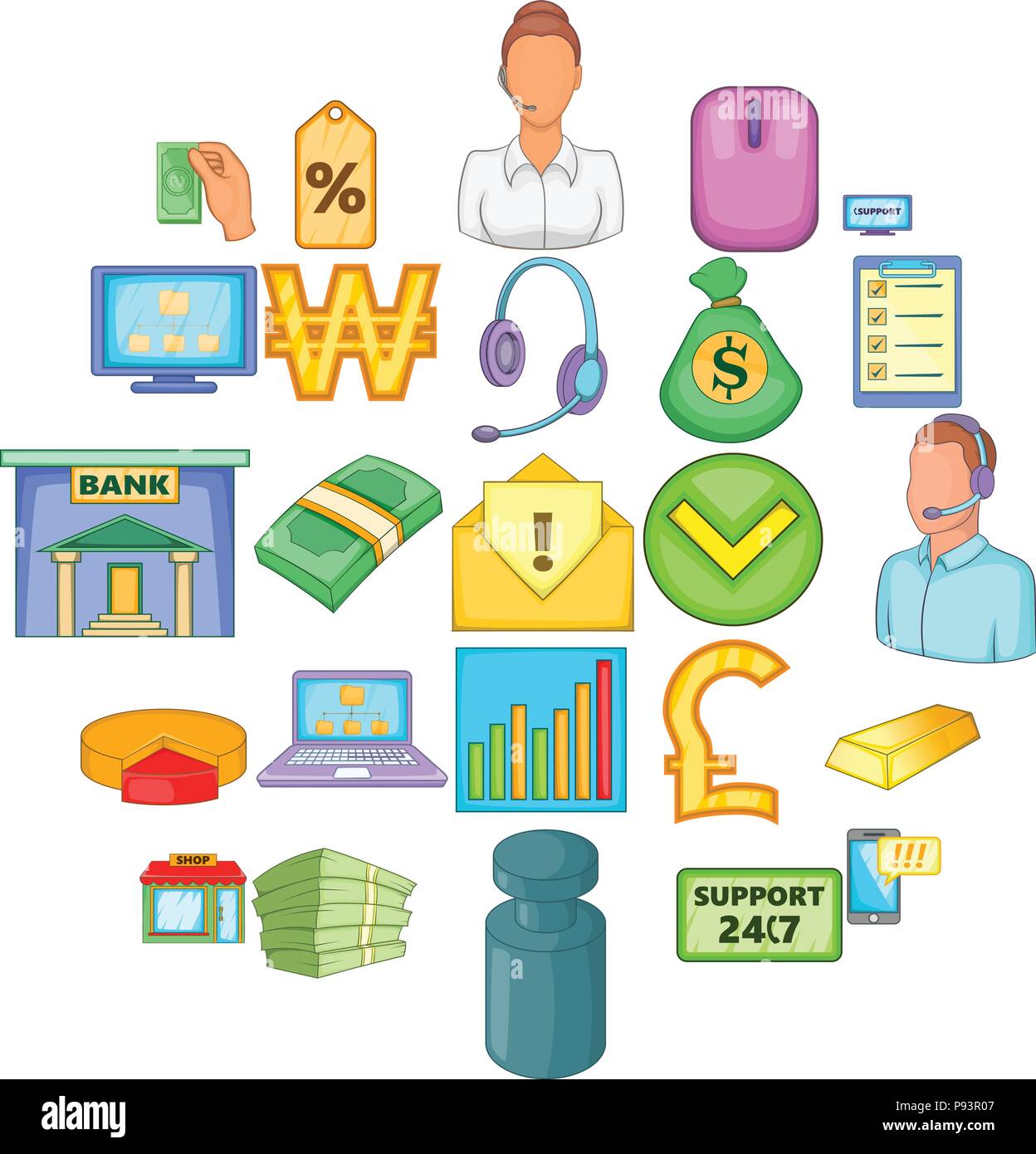 Duty icons set, cartoon style Stock Vector Image & Art - Alamy