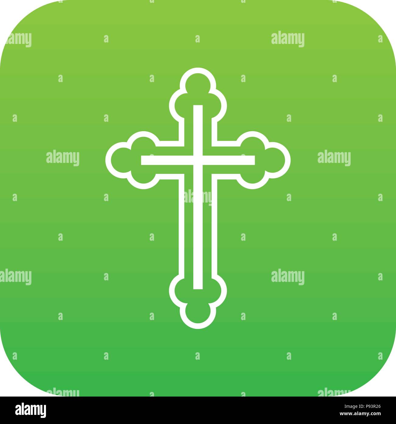 Crucifix icon digital green Stock Vector Image & Art - Alamy