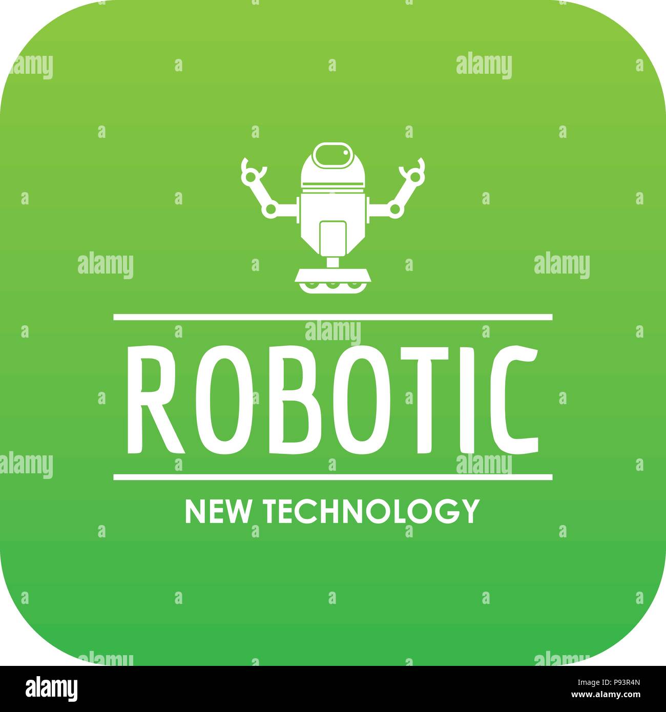Robotic technology icon green vector Stock Vector Image & Art - Alamy