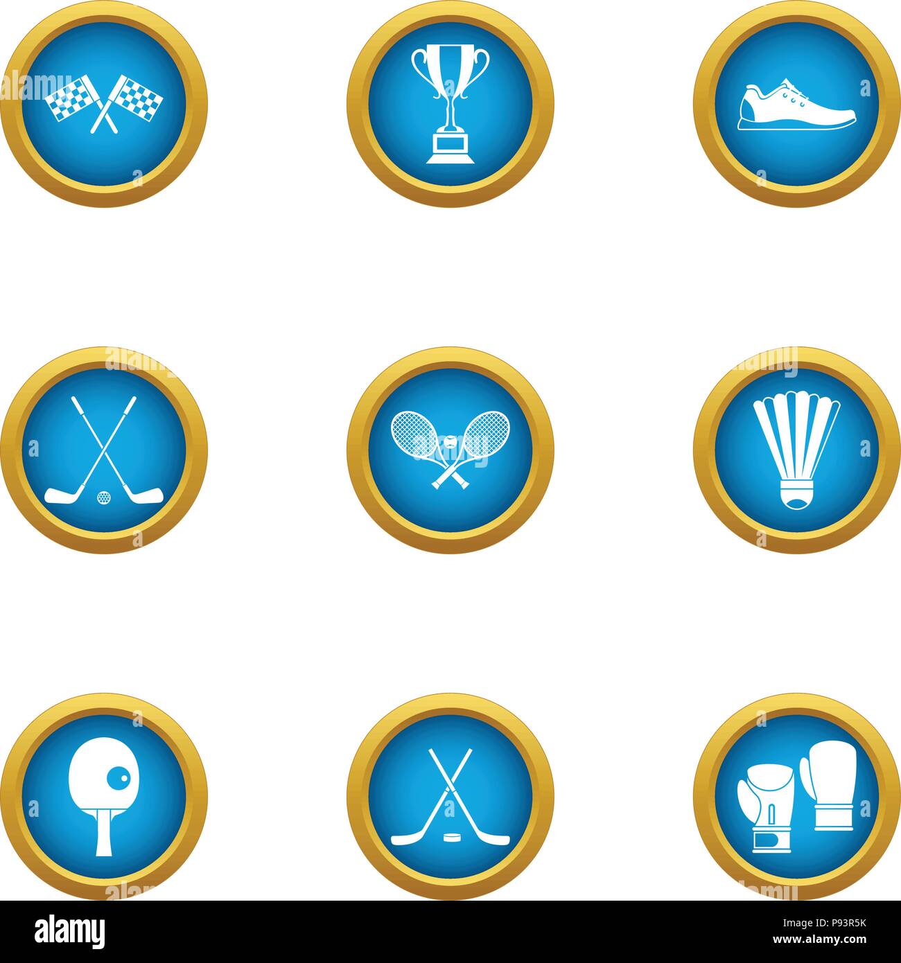 League title icons set, flat style Stock Vector Image & Art - Alamy