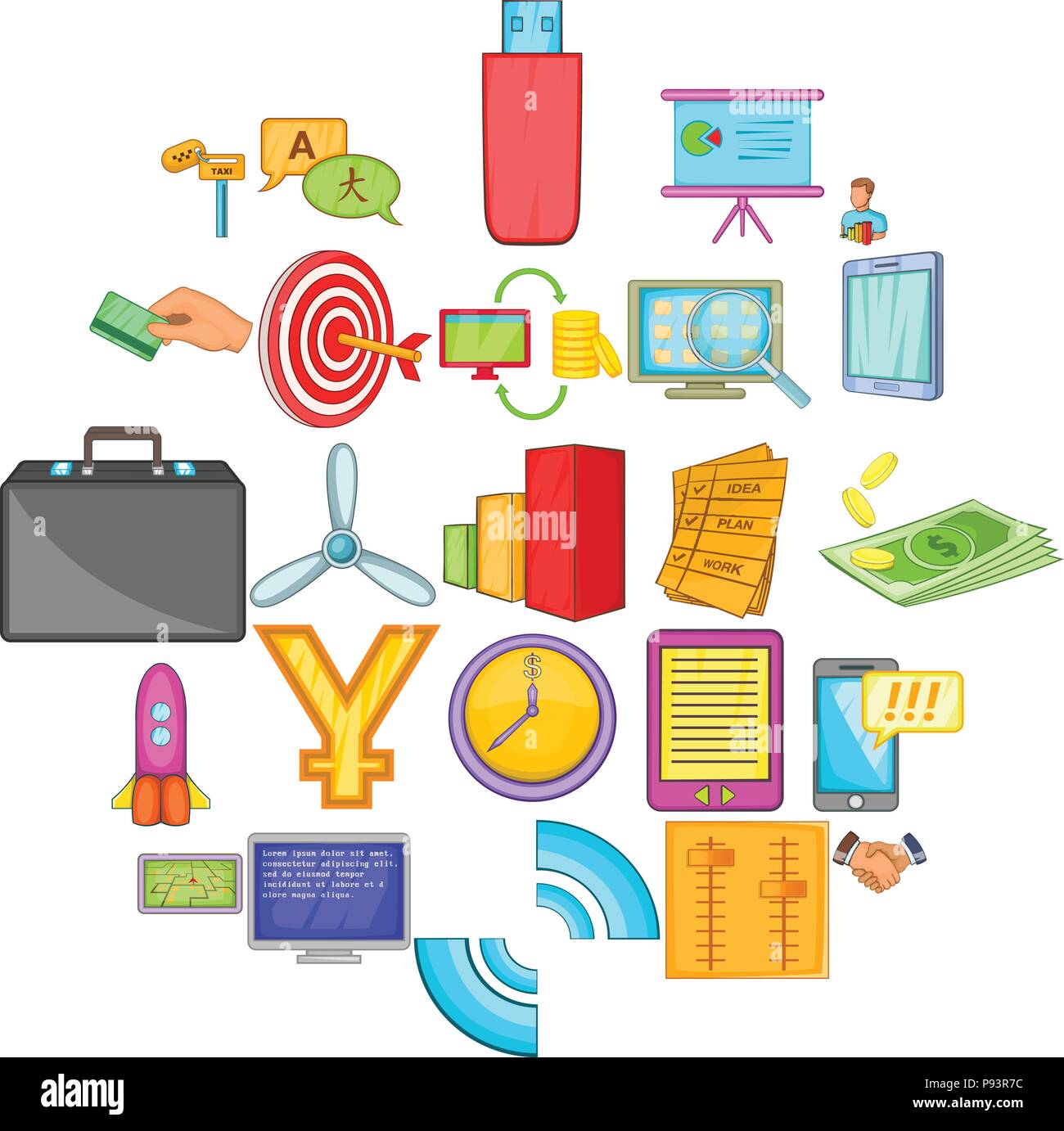 Outsourcing icons set, cartoon style Stock Vector Image & Art - Alamy