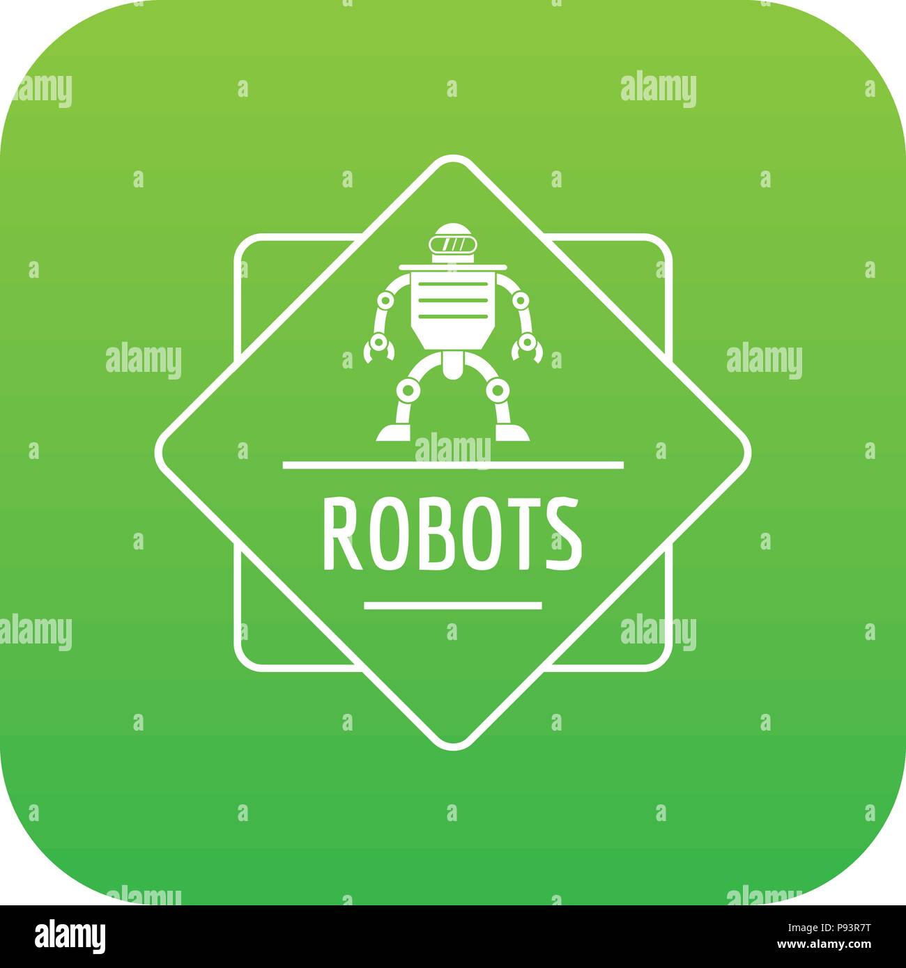Robot technology icon green vector Stock Vector Image & Art - Alamy