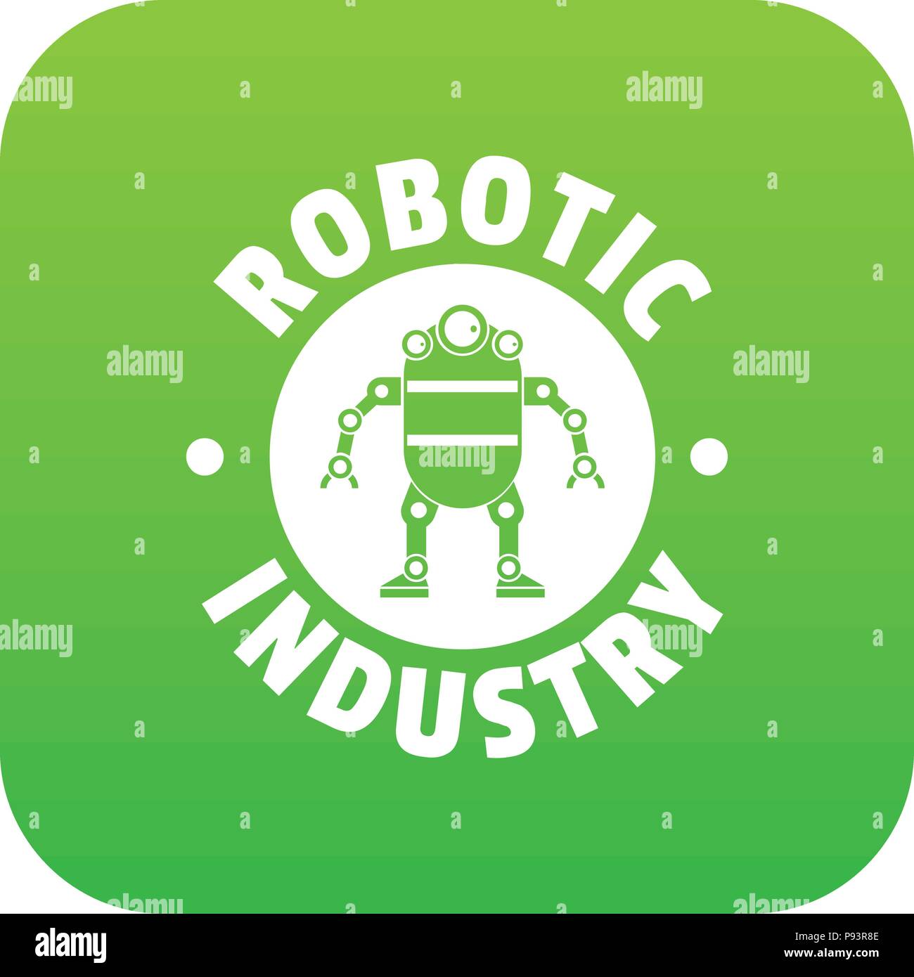 Robot machine icon green vector Stock Vector Image & Art - Alamy