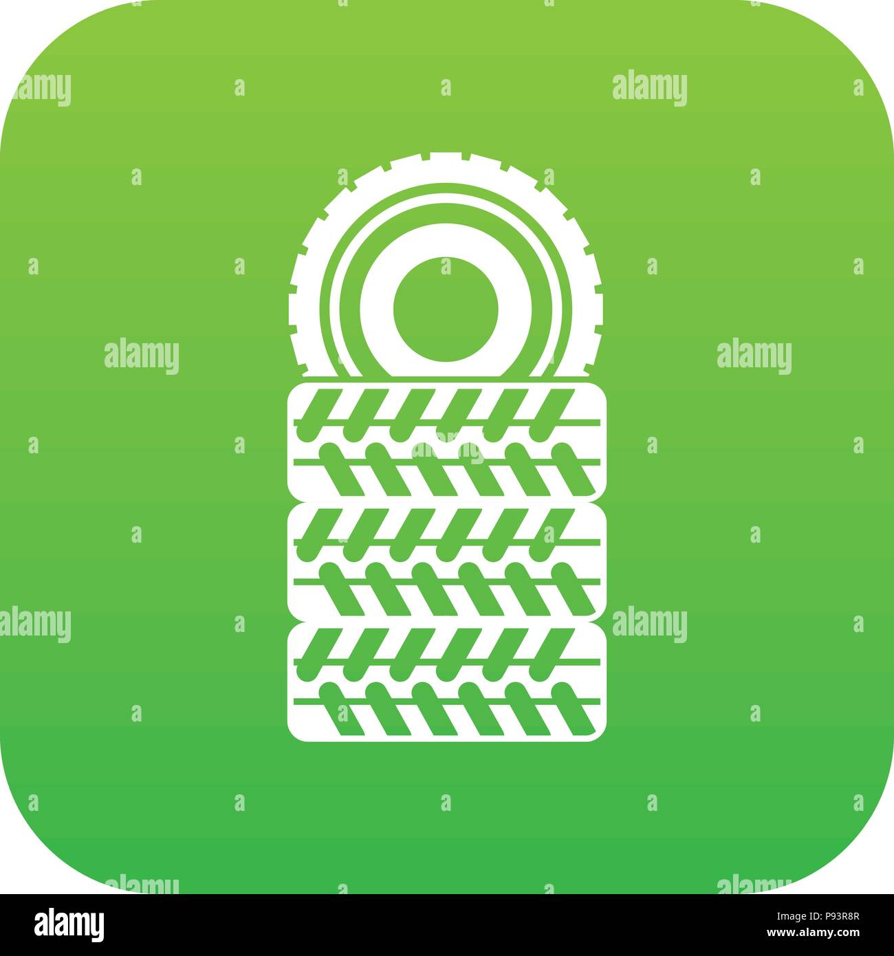 Pile of tires icon digital green Stock Vector Image & Art - Alamy