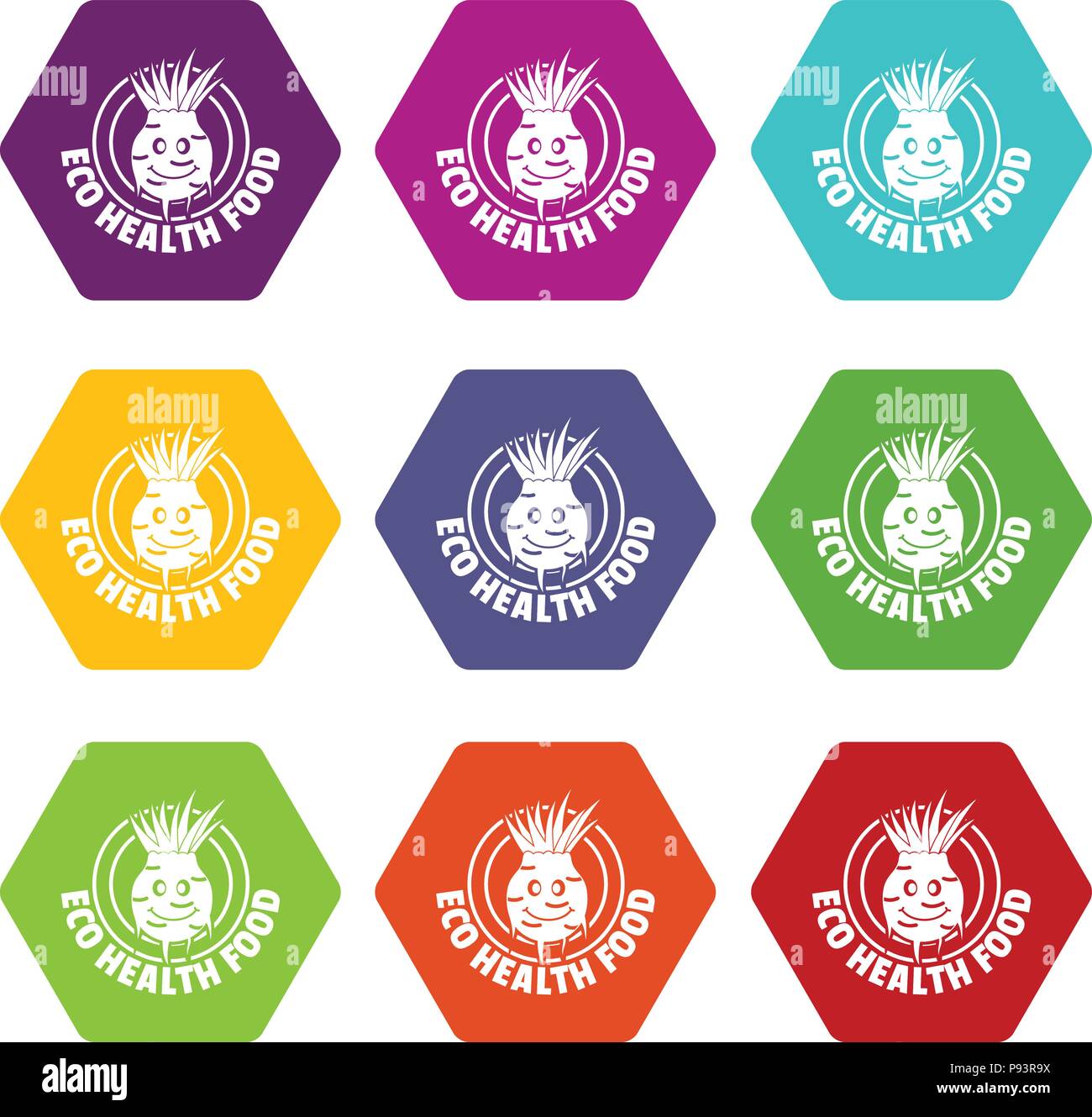 Eco food icons set 9 vector Stock Vector Image & Art - Alamy