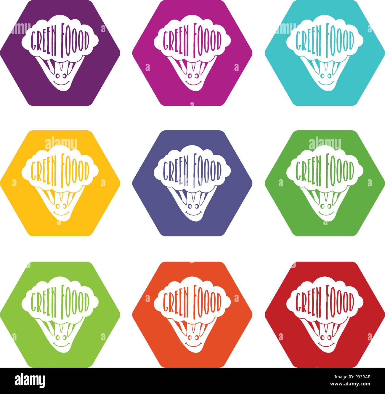 Salad icons set 9 vector Stock Vector Image & Art - Alamy