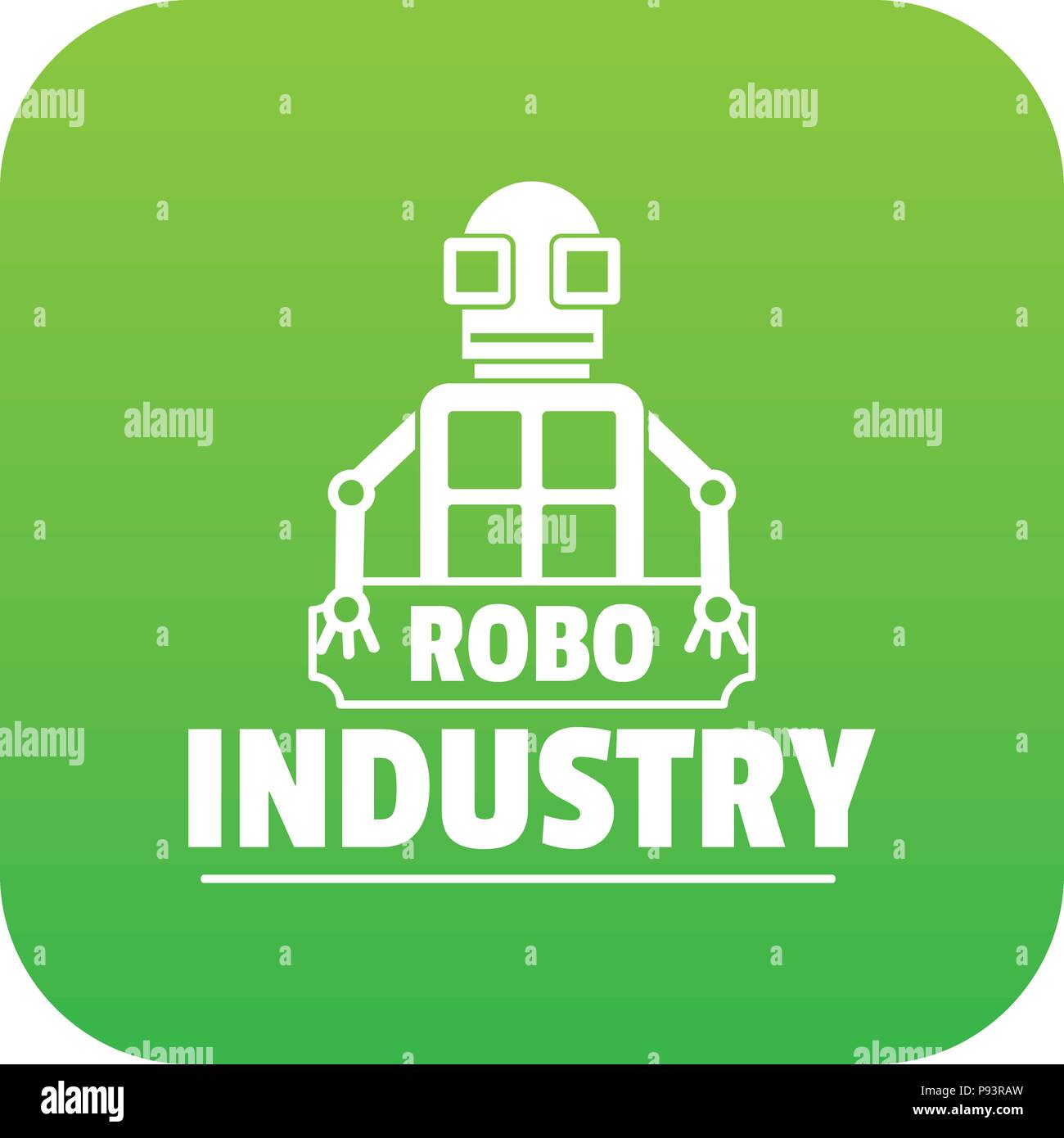 Robot futuristic icon green vector Stock Vector Image & Art - Alamy