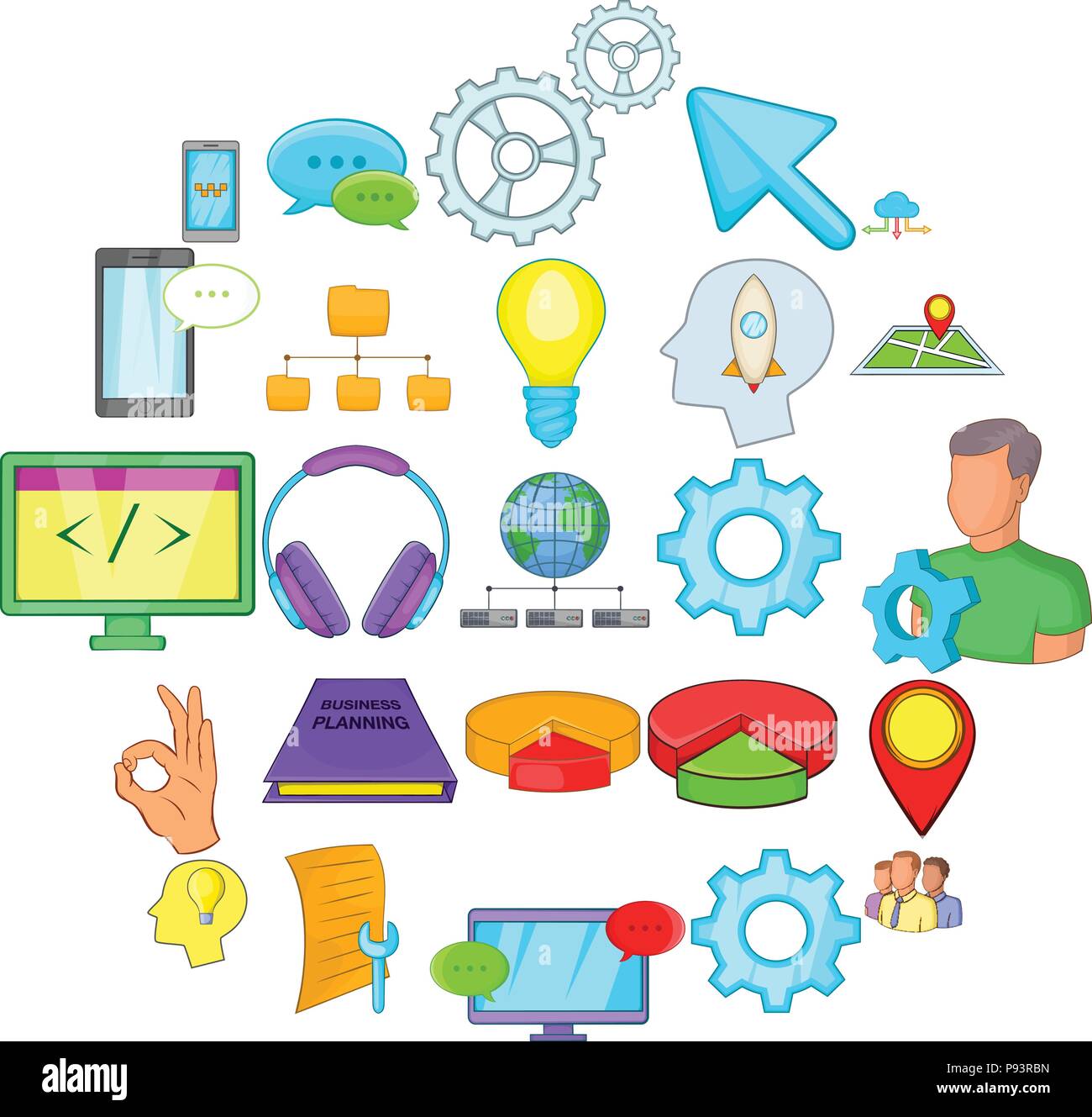 Sales department icons set, cartoon style Stock Vector Image & Art - Alamy
