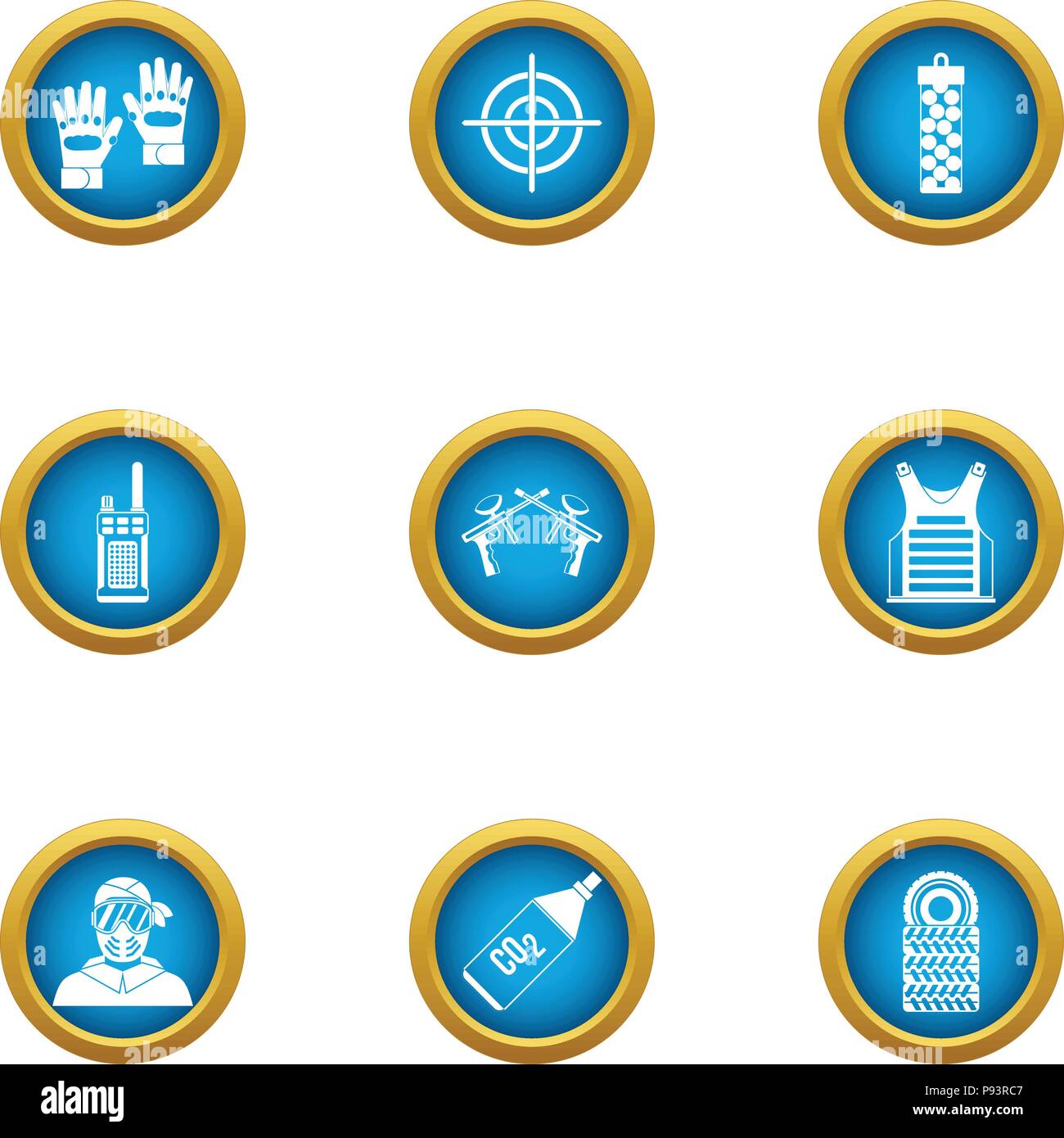 Airsoft icons set, flat style Stock Vector Image & Art - Alamy