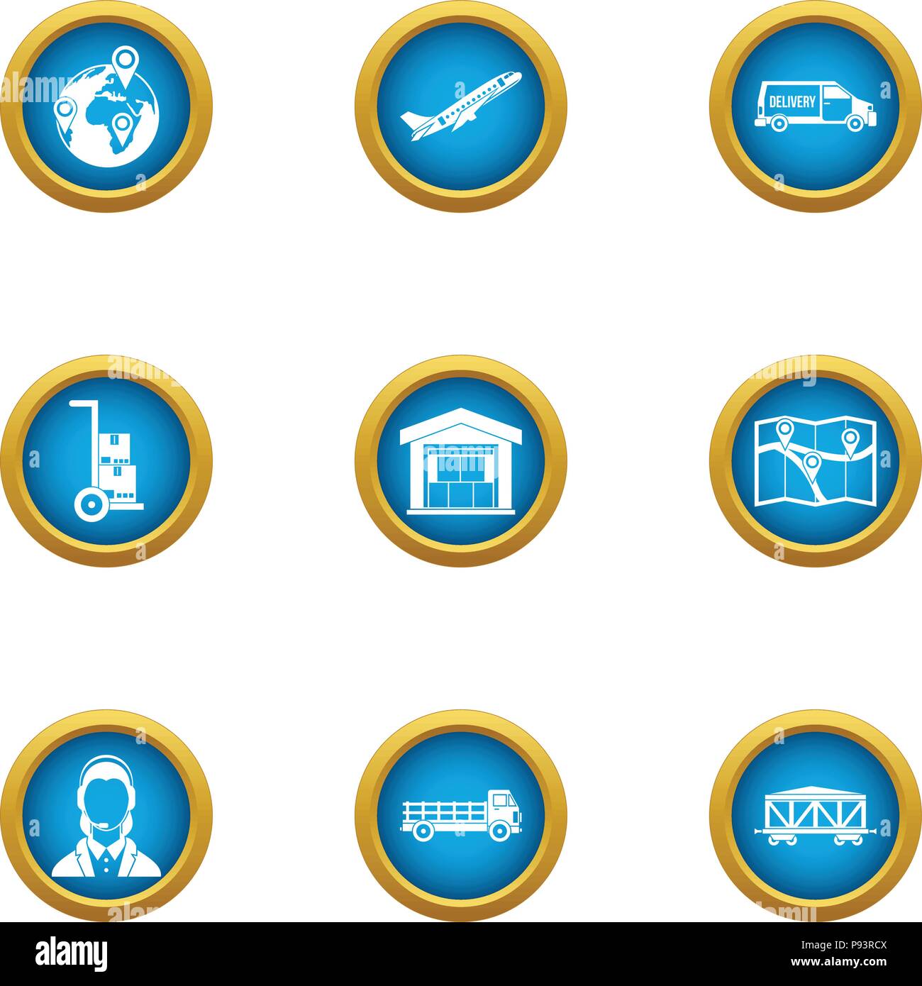 Storage room icons set, flat style Stock Vector Image & Art - Alamy