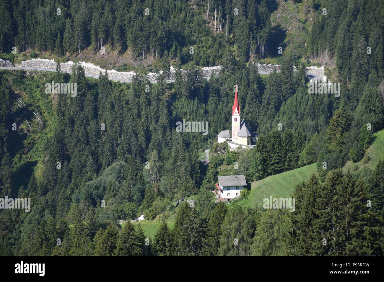 St. Justina, Sankt Justina, Osttirol, Pustertaler Höhenstraße, Wald ...