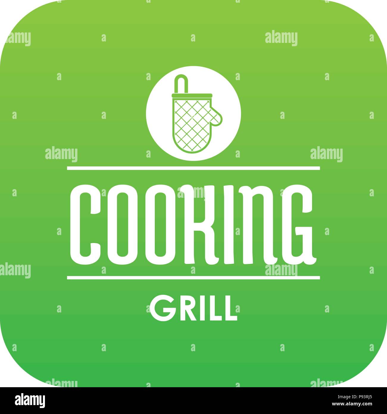 Meat cooking icon green vector Stock Vector Image & Art - Alamy