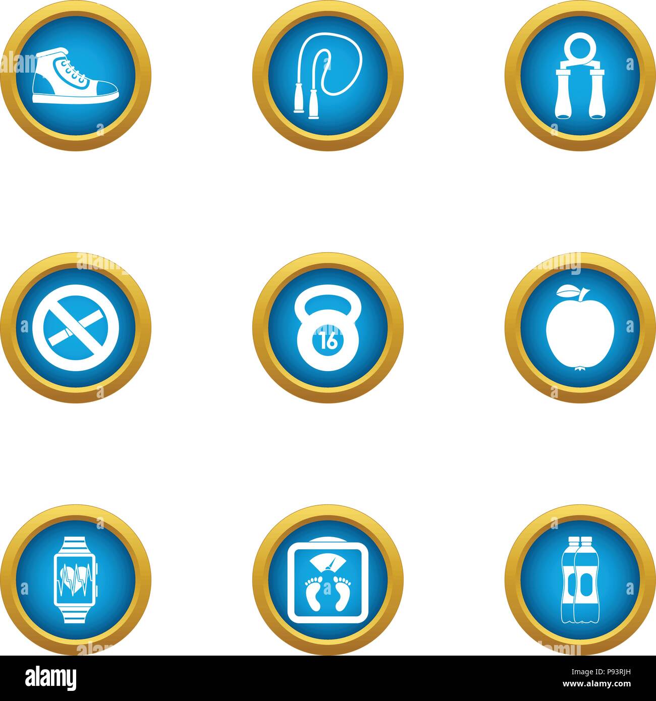 Monitor icons set, flat style Stock Vector Image & Art - Alamy