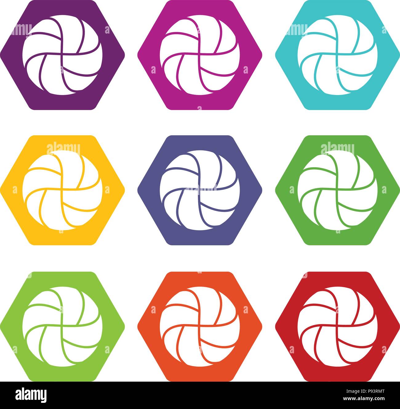 Handball icons set 9 vector Stock Vector Image & Art - Alamy