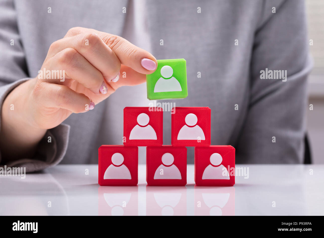 Hand building pyramid hi-res stock photography and images - Alamy