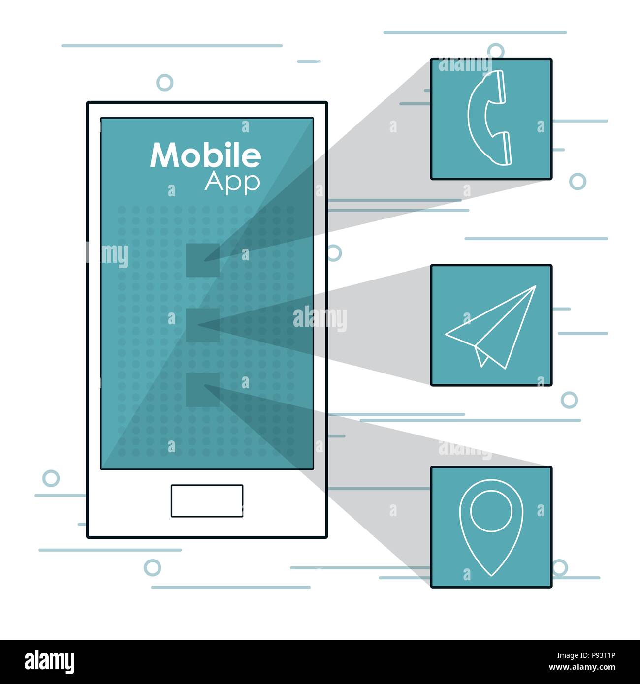 Smartphone mobile application Stock Vector Image & Art - Alamy