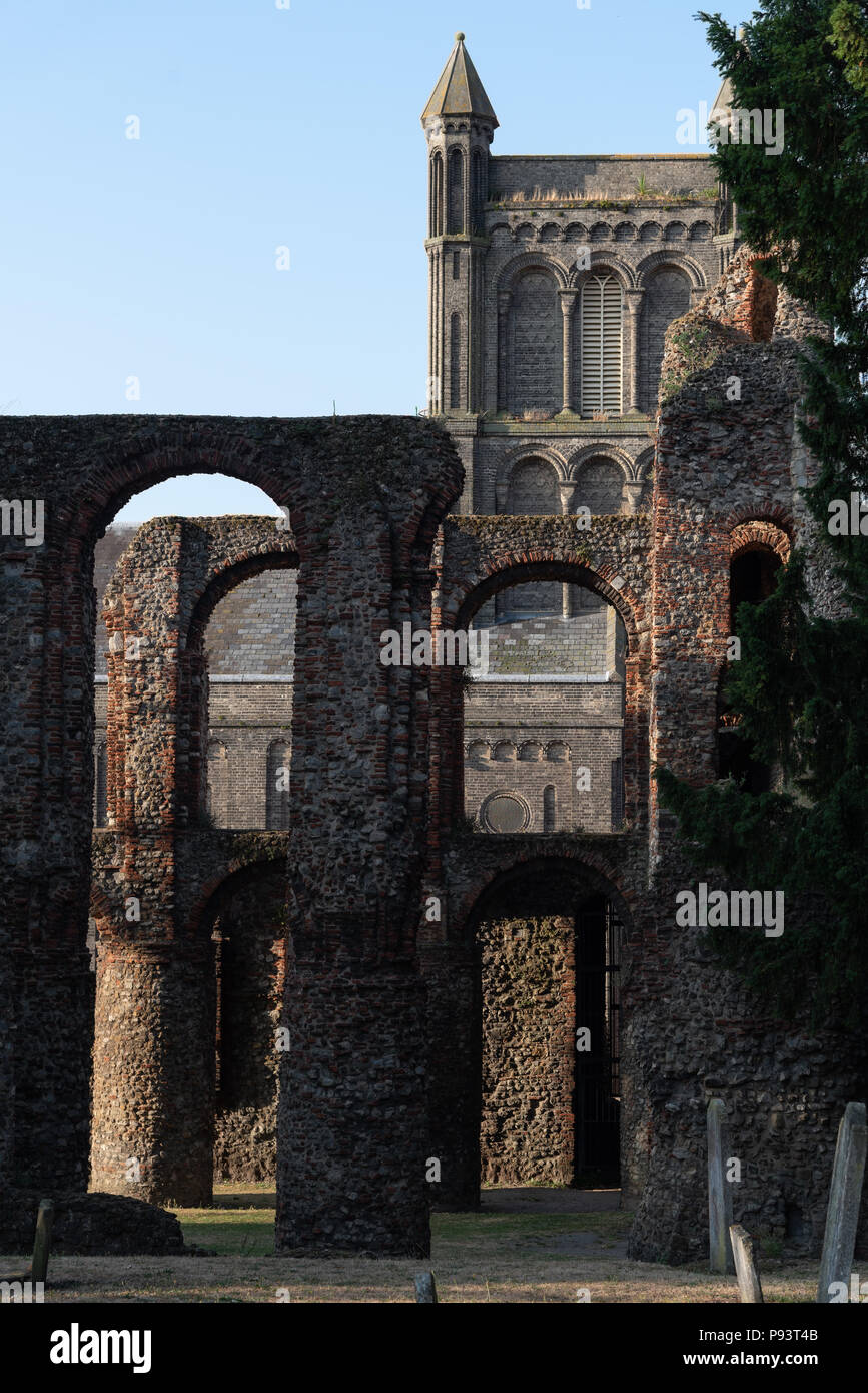 St Botolph's priory ruins stand in the grounds of St Botolph's church ...
