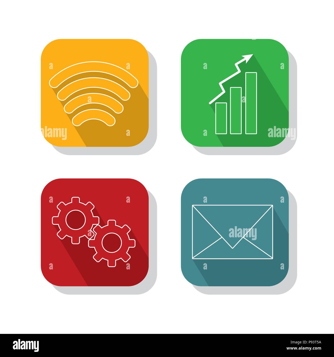 Set of mobile app symbols Stock Vector Image & Art - Alamy