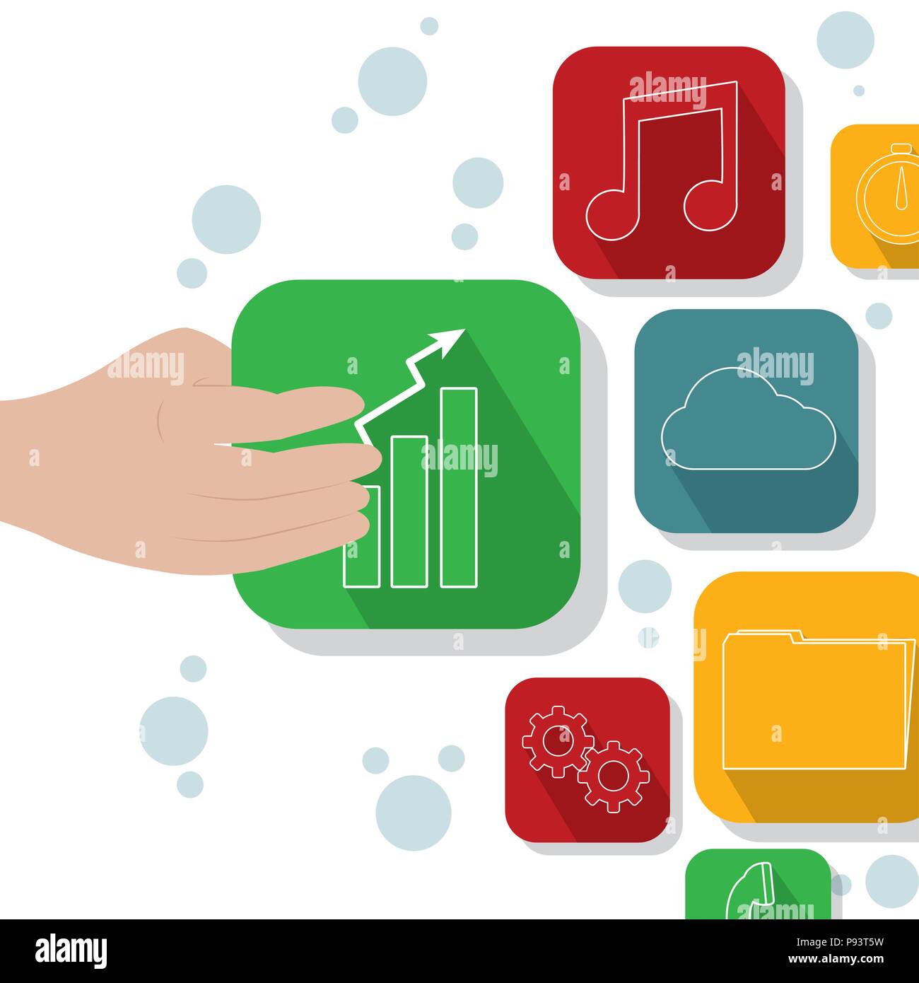 Mobile application symbols Stock Vector Image & Art - Alamy