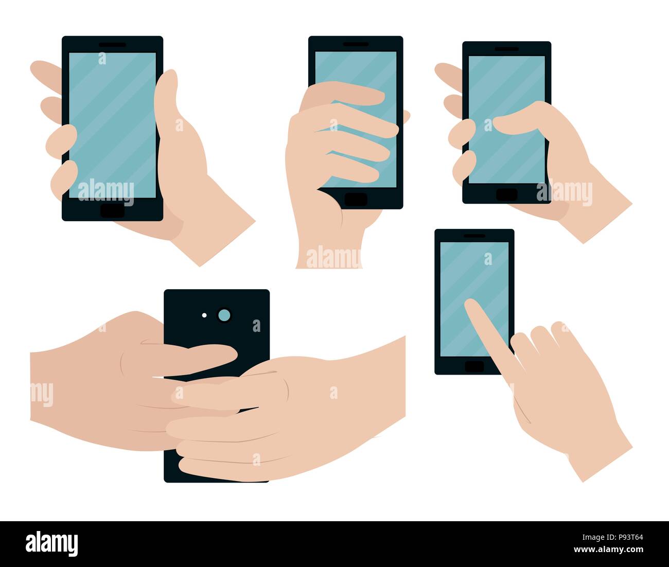 Set of smartphones Stock Vector Image & Art - Alamy