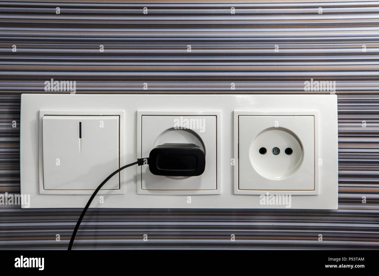 white household socket with recharging device Stock Photo - Alamy