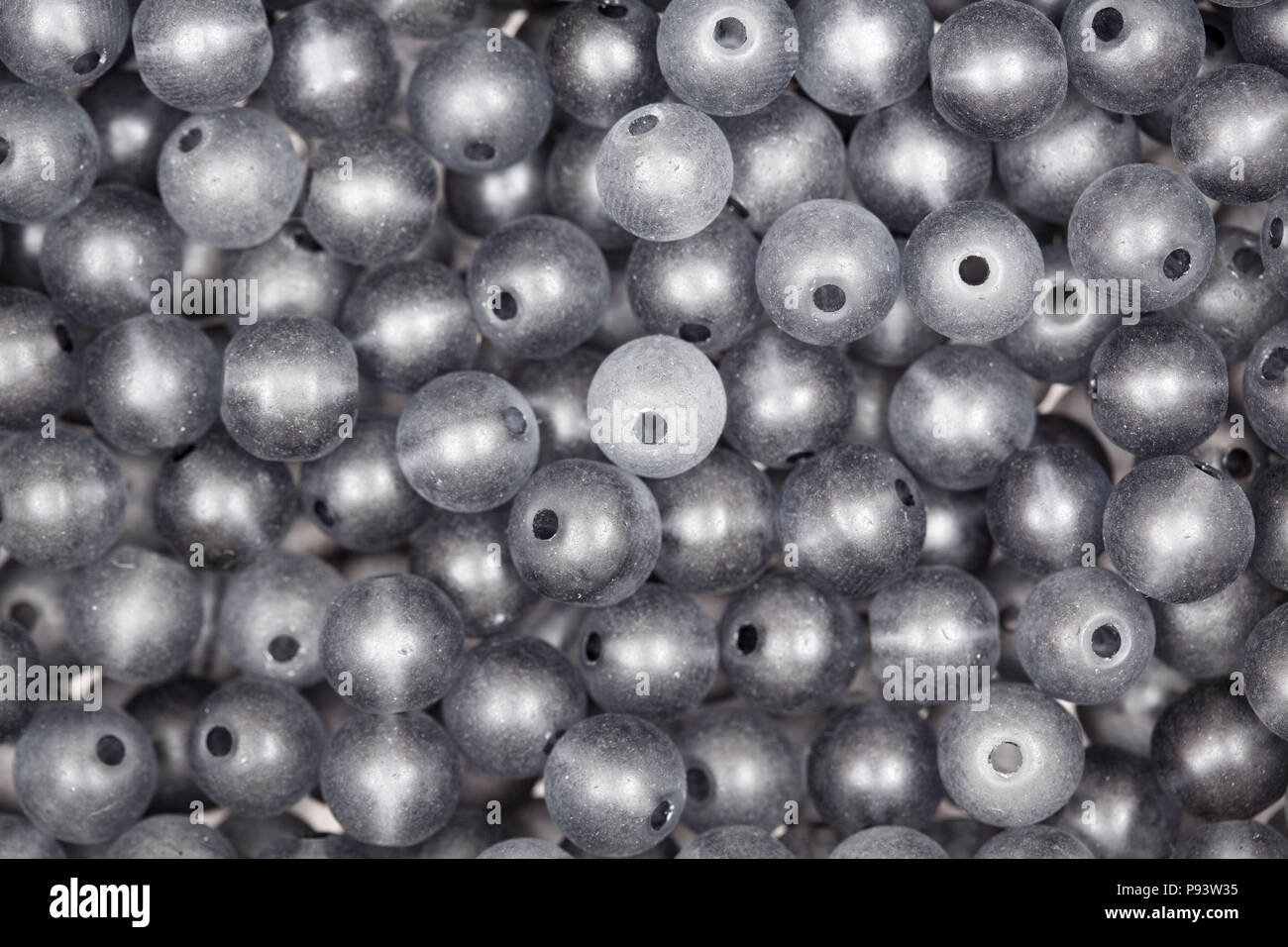 Gray beads for background or texture Stock Photo - Alamy