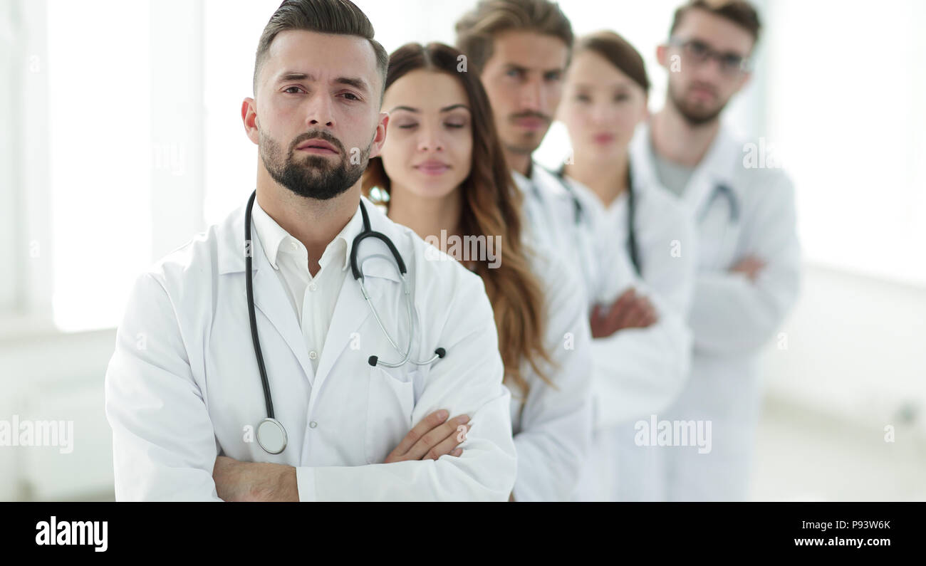 Portrait of medical team standing together Stock Photo - Alamy