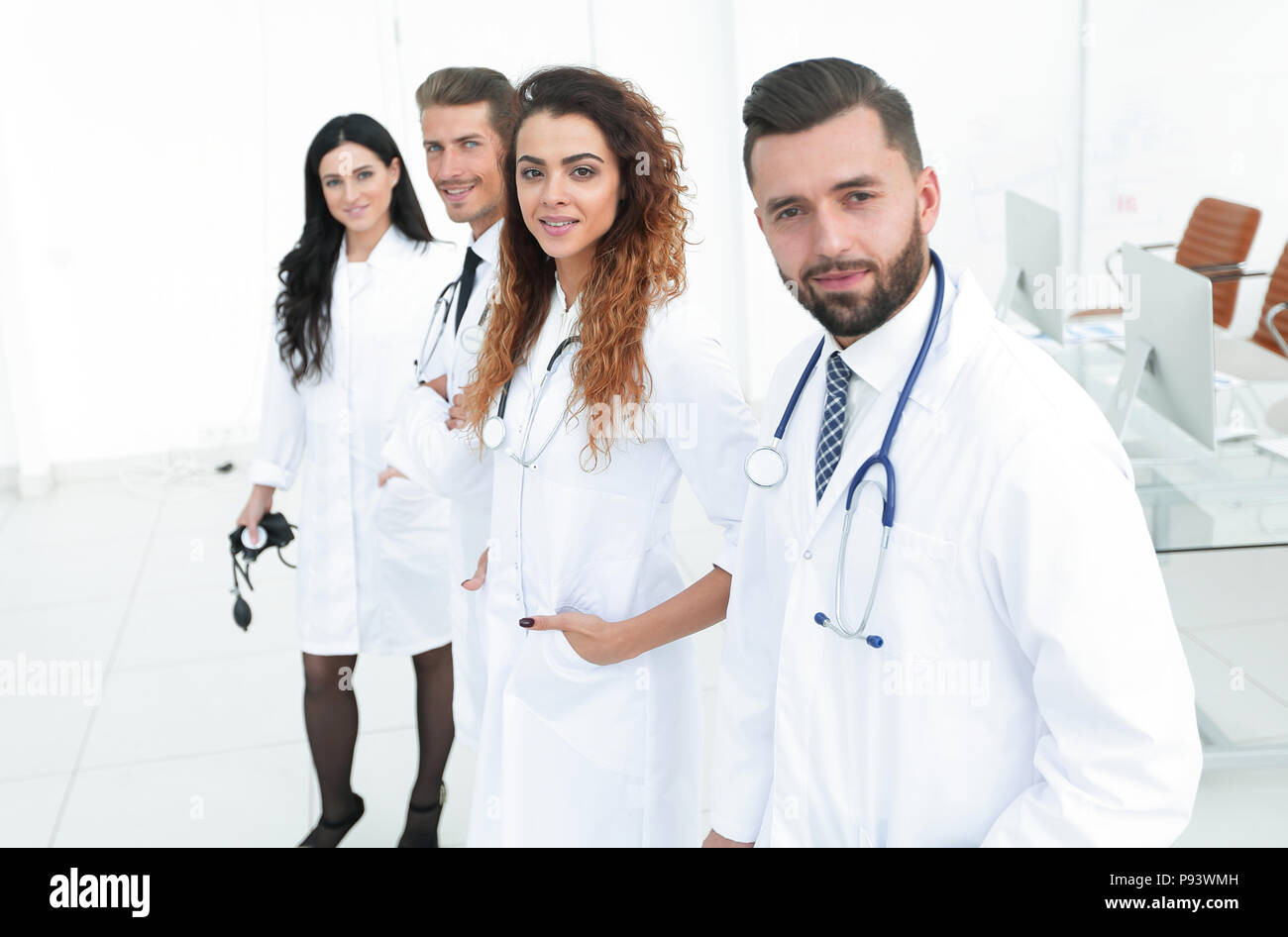 group of practitioners of the medical center Stock Photo - Alamy