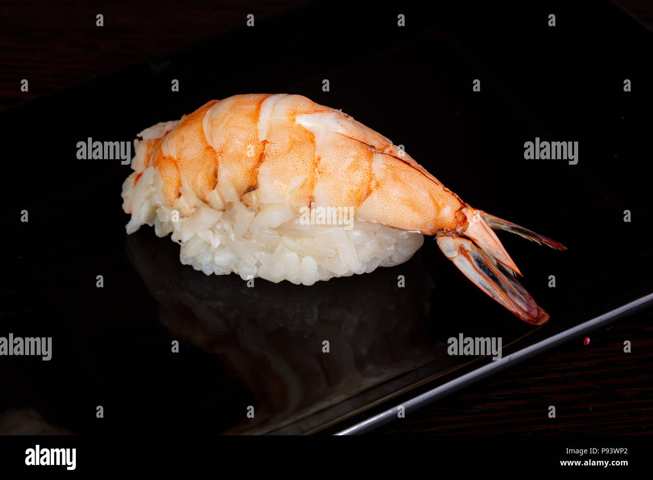 Japanese cold sushi with prawn Stock Photo - Alamy