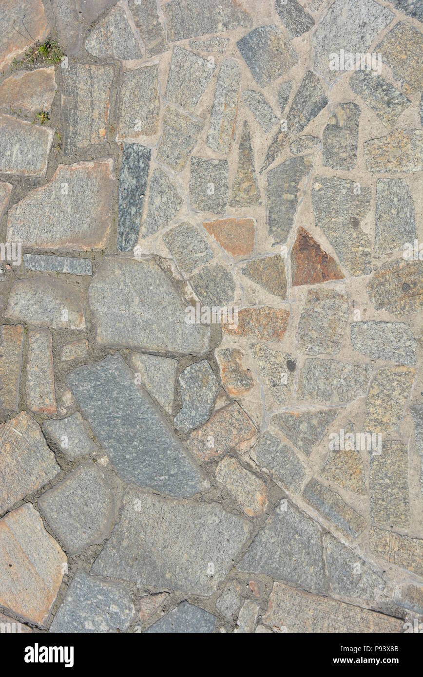 Stones, pieces of granite, building materials with cement Stock Photo ...