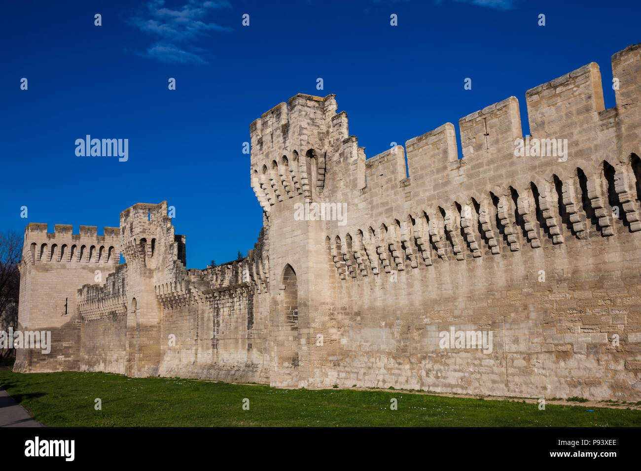 Medieval built Avignon walled city Stock Photo - Alamy