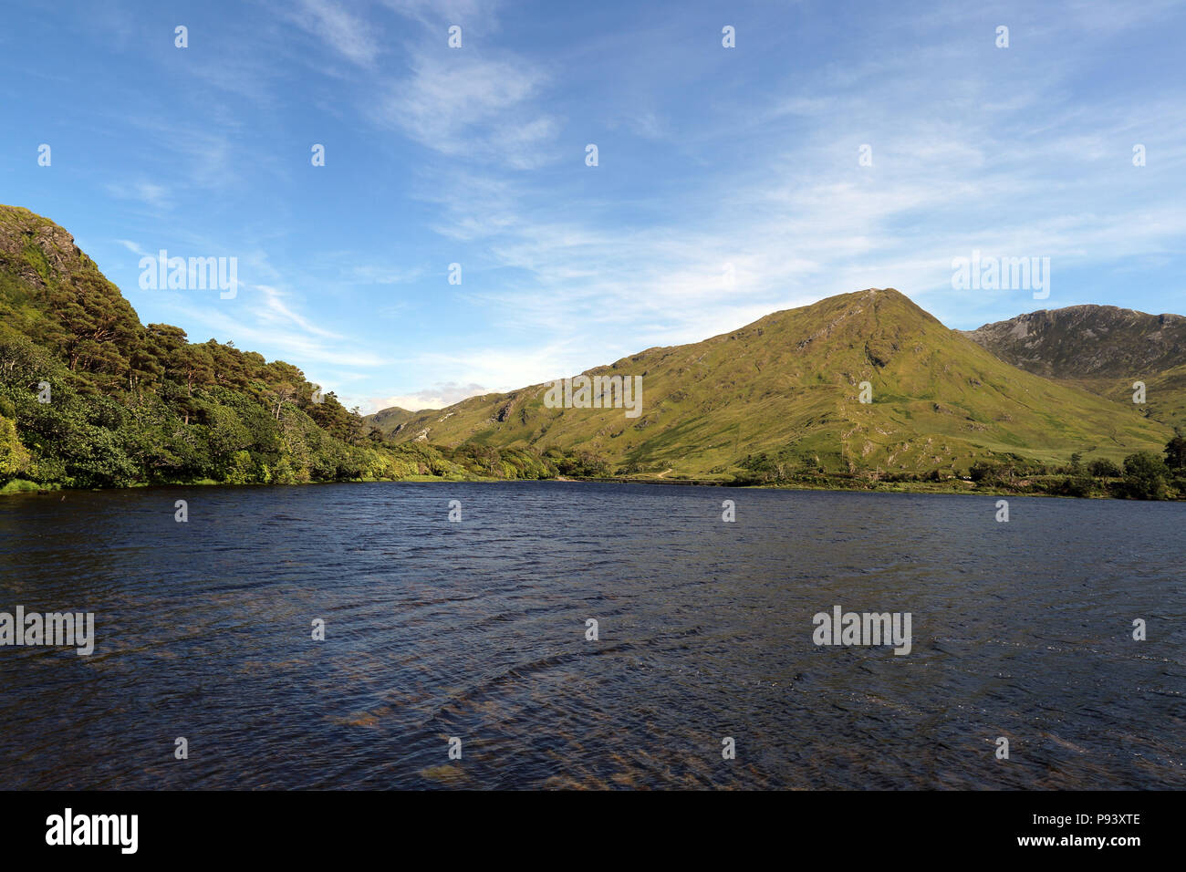 Kylemore abbey lake beside the castle Stock Photo - Alamy