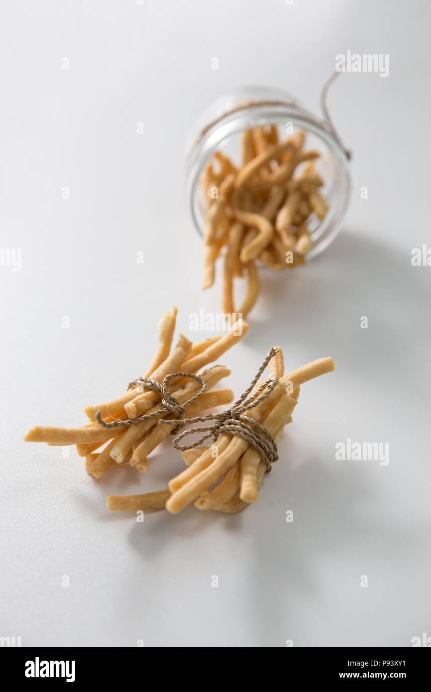 traditional indonesian snack, kue bawang or garlic cracker Stock Photo ...
