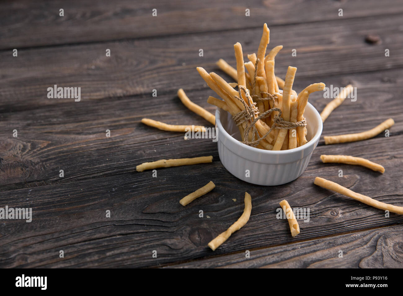 traditional indonesian snack, kue bawang or garlic cracker Stock Photo ...