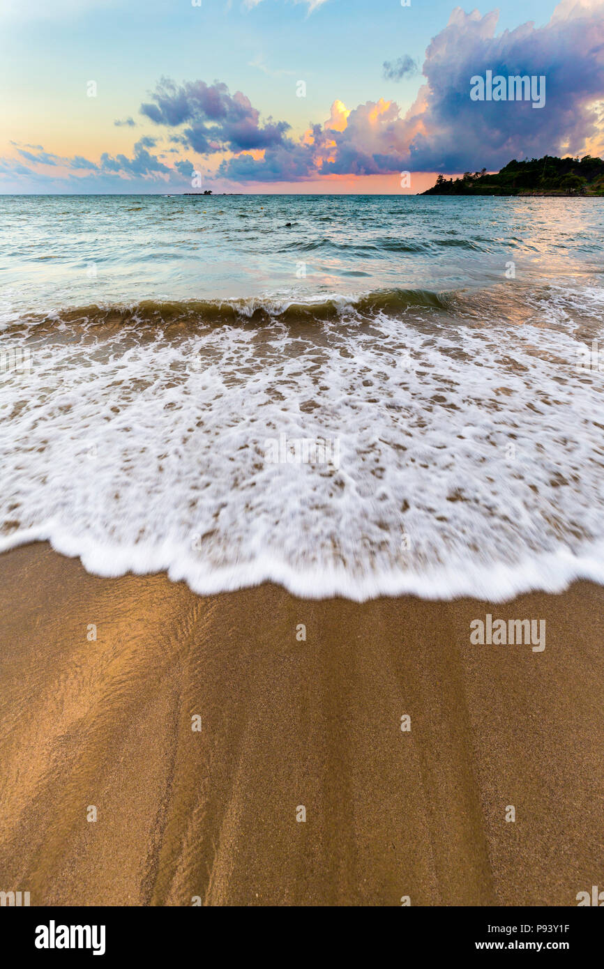 Sunset at Corbyn's Cove Beach at south Andaman Island India Stock Photo ...