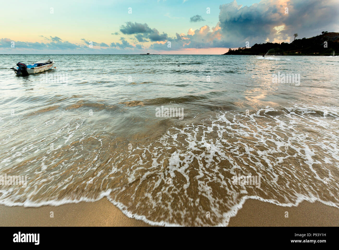 Sunset at Corbyn's Cove Beach at south Andaman Island India Stock Photo ...