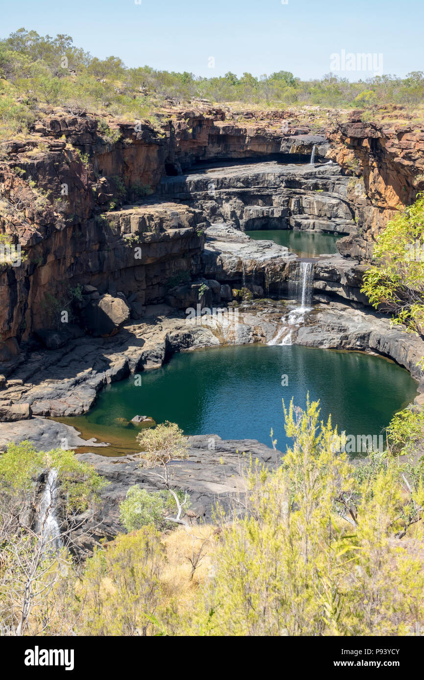 Mitchell Falls in the dry season, Western Australia Stock Photo - Alamy