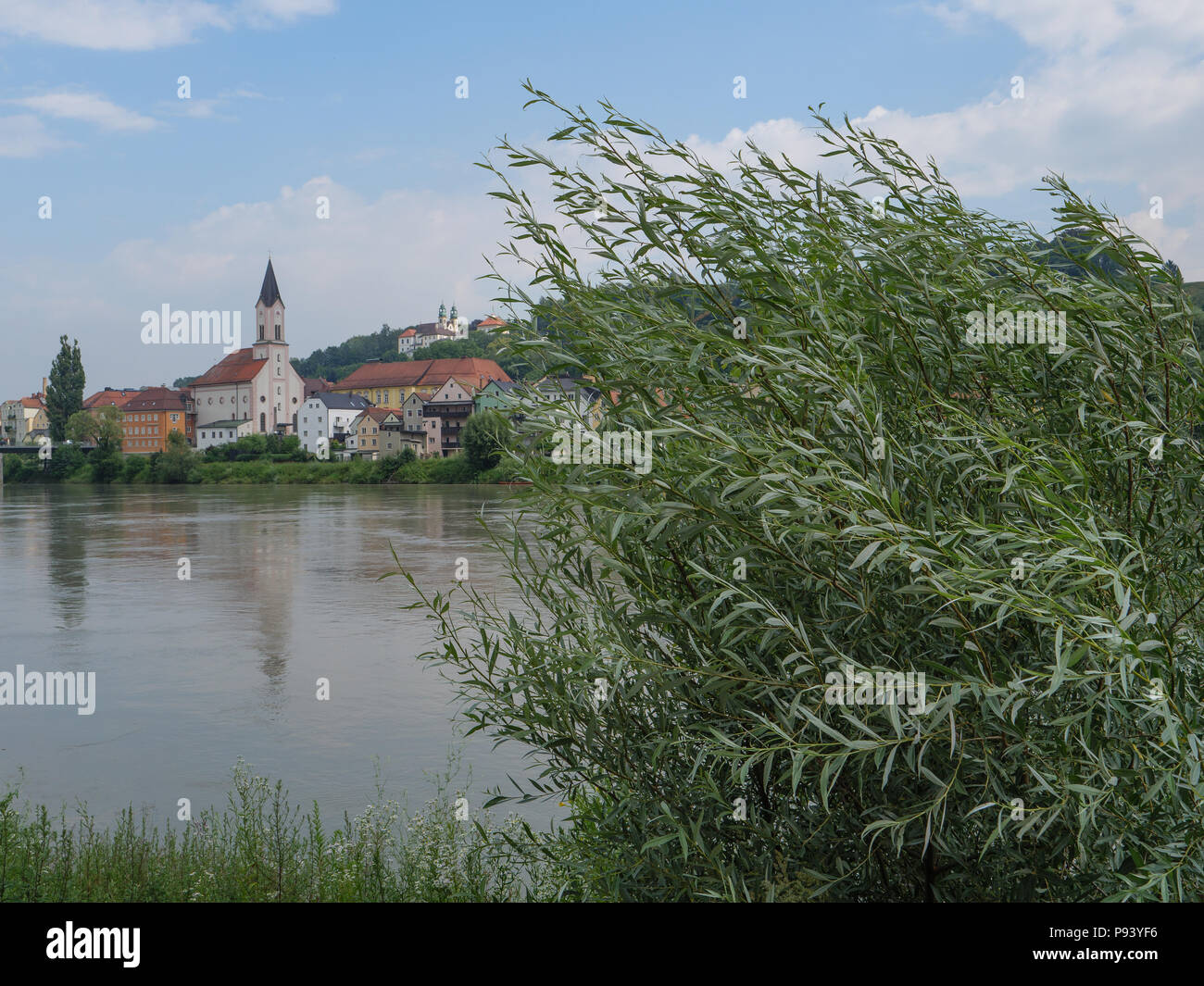 Passau at the danube river Stock Photo - Alamy