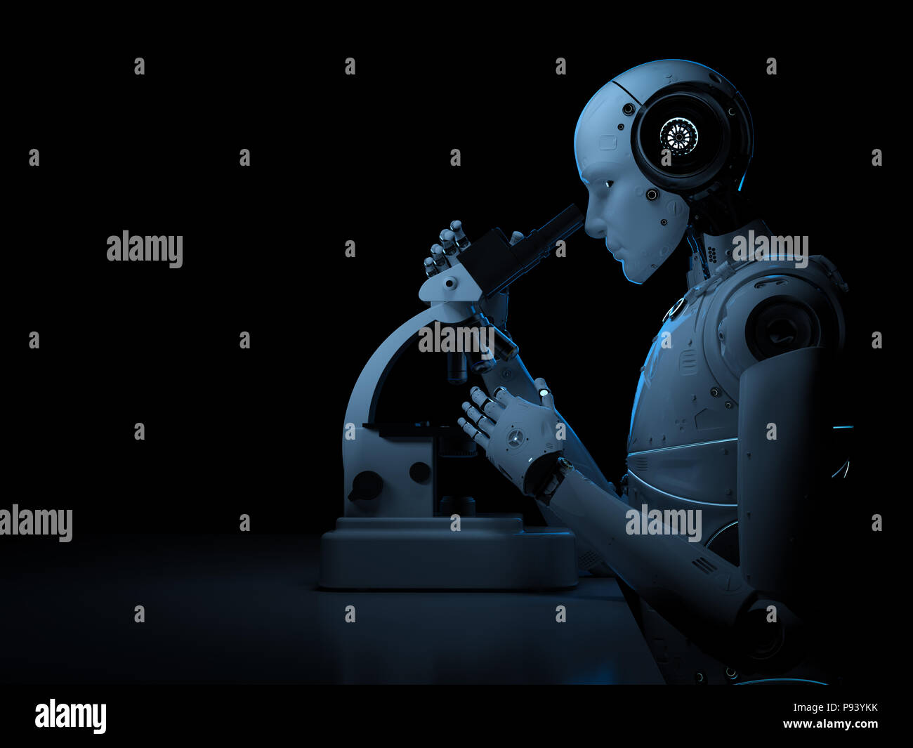 Black doctor microscope hi-res stock photography and images - Alamy