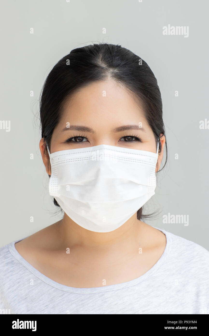 Asians Wearing Respiratory Mask