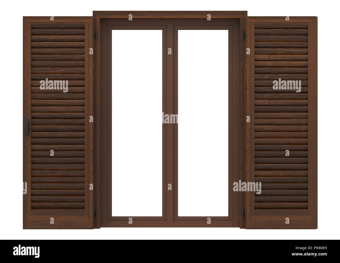 Wooden shutters and persiennes hi-res stock photography and images - Alamy