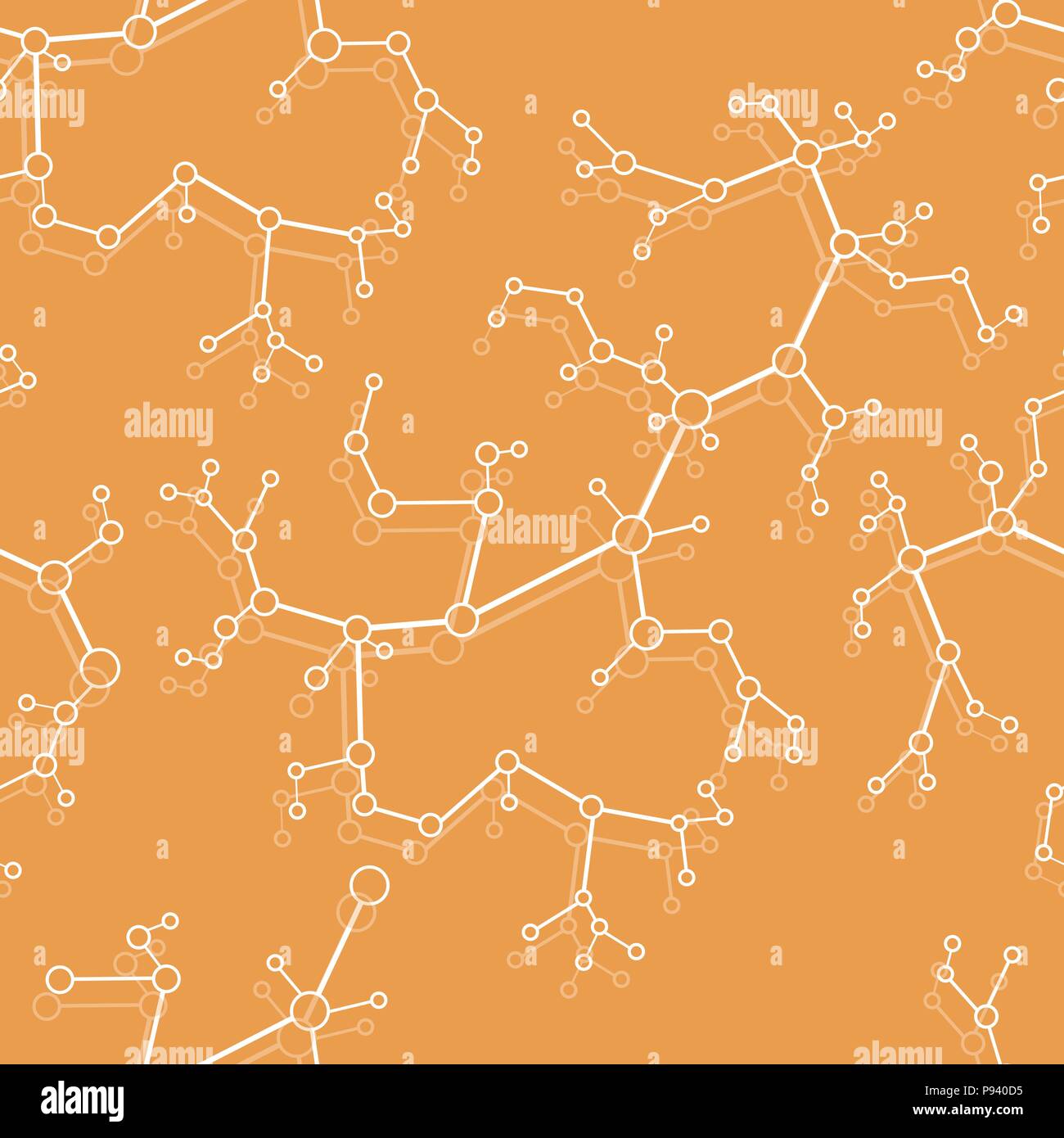 Seamless pattern with structures of molecules and communication ...