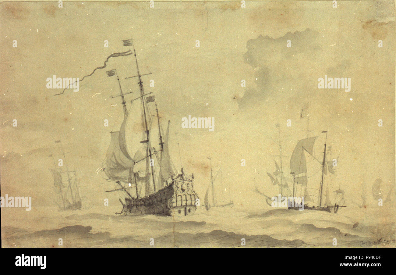 A Dutch ship in a quartering breeze Stock Photo - Alamy