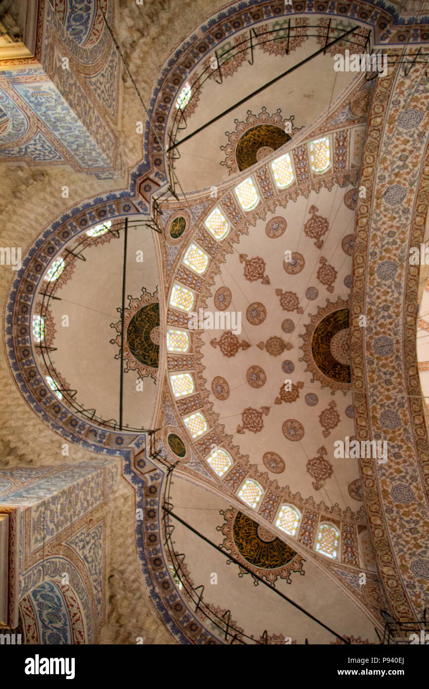 Inner view of dome in Ottoman architecture in, Istanbul, Turkey Stock ...