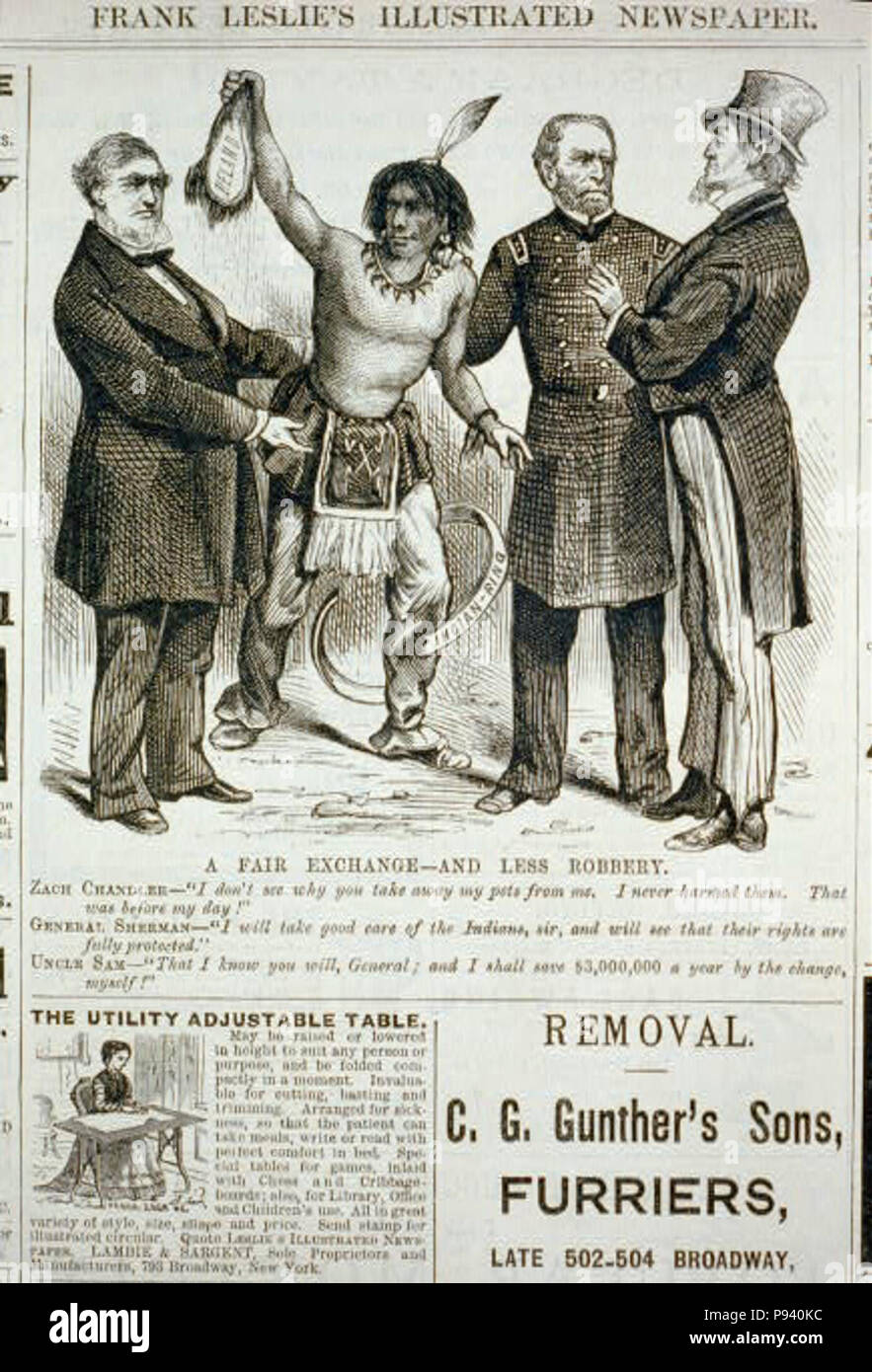 A fair exchange - and less robbery (cartoon showing Indian holding ... A fair exchange - and less robbery (cartoon showing Indian holding ...