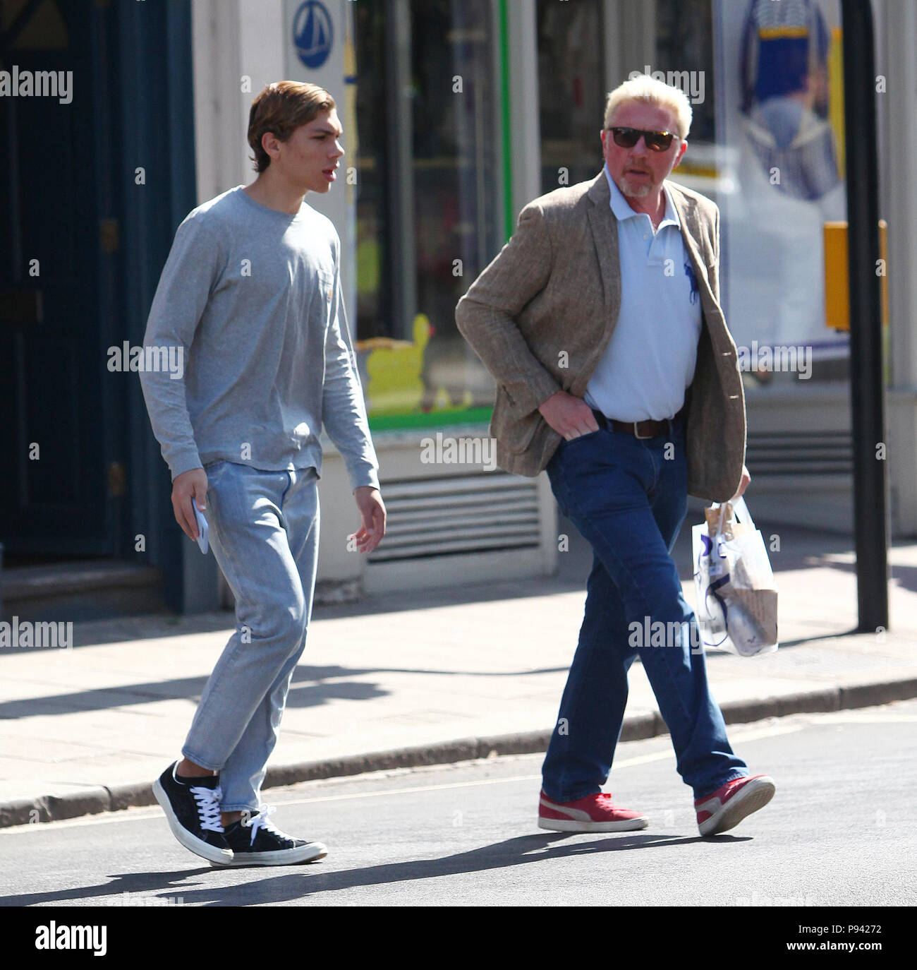 Boris Becker and his son Elias visit the University of Roehampton ...